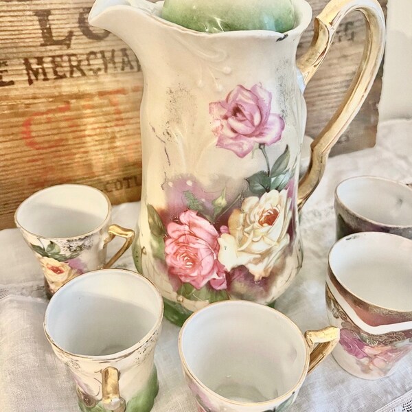 Pink Rose Tea Set - Etsy