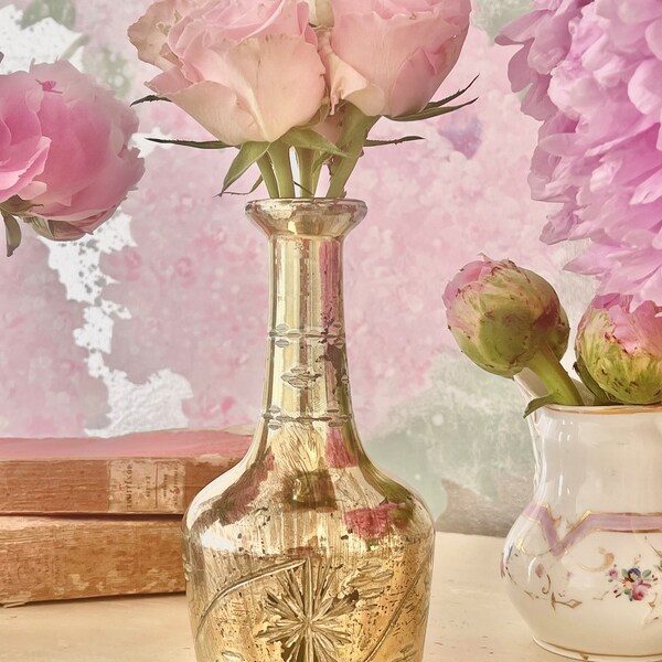 Mercury Glass Vase Etsy