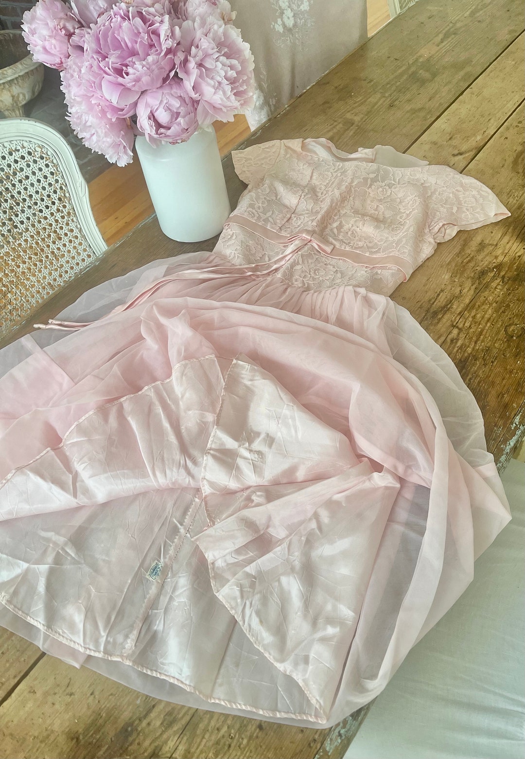 Stunning Vintage Millennial Satin and Tulle Perfect Pink Petticoat Prom ...