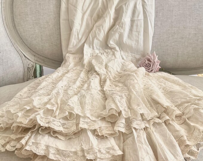 So Gorgeous French Victorian Multi Tiered Lace Very Deco Petticoat ...
