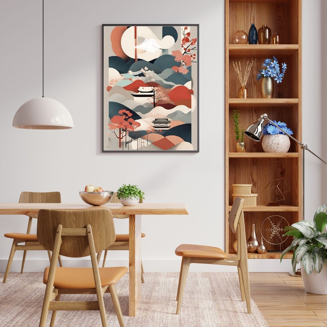 Japandi Wall Art Print - Japanese Artwork - Wabi Sabi - Modern Abstract ...