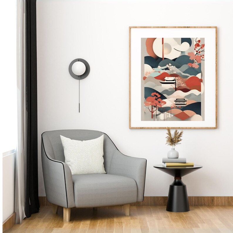 Japandi Wall Art Print - Japanese Artwork - Wabi Sabi - Modern Abstract ...