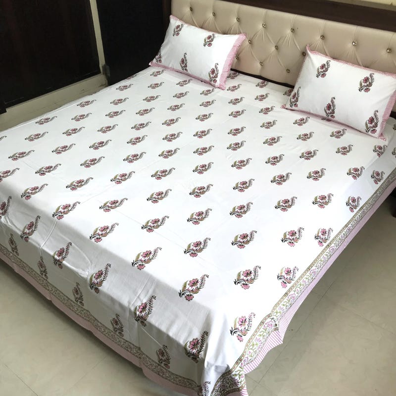 Block Print Bed Sheet - Etsy