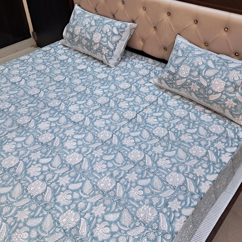 Block Print Bed Sheet - Etsy