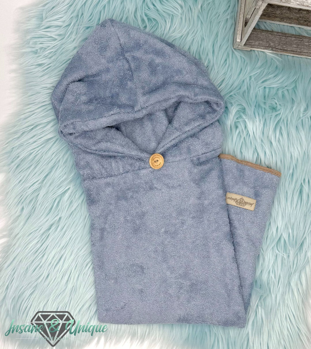 Bath Poncho Bamboo Terry Cloth / Poncho / Personalizable With Name ...