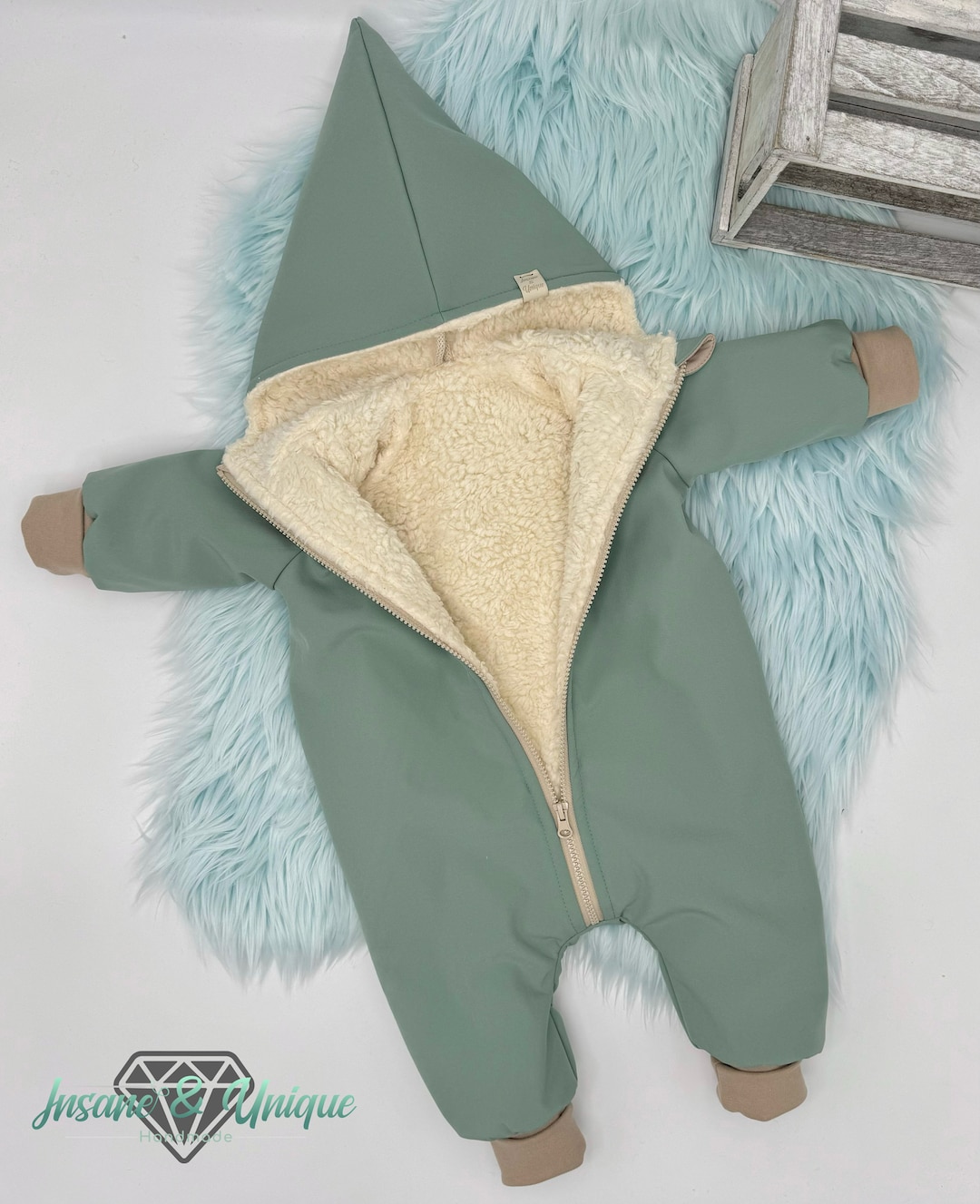 Softshell Overall With Teddy Lining for Babies & Children | Handmade ...