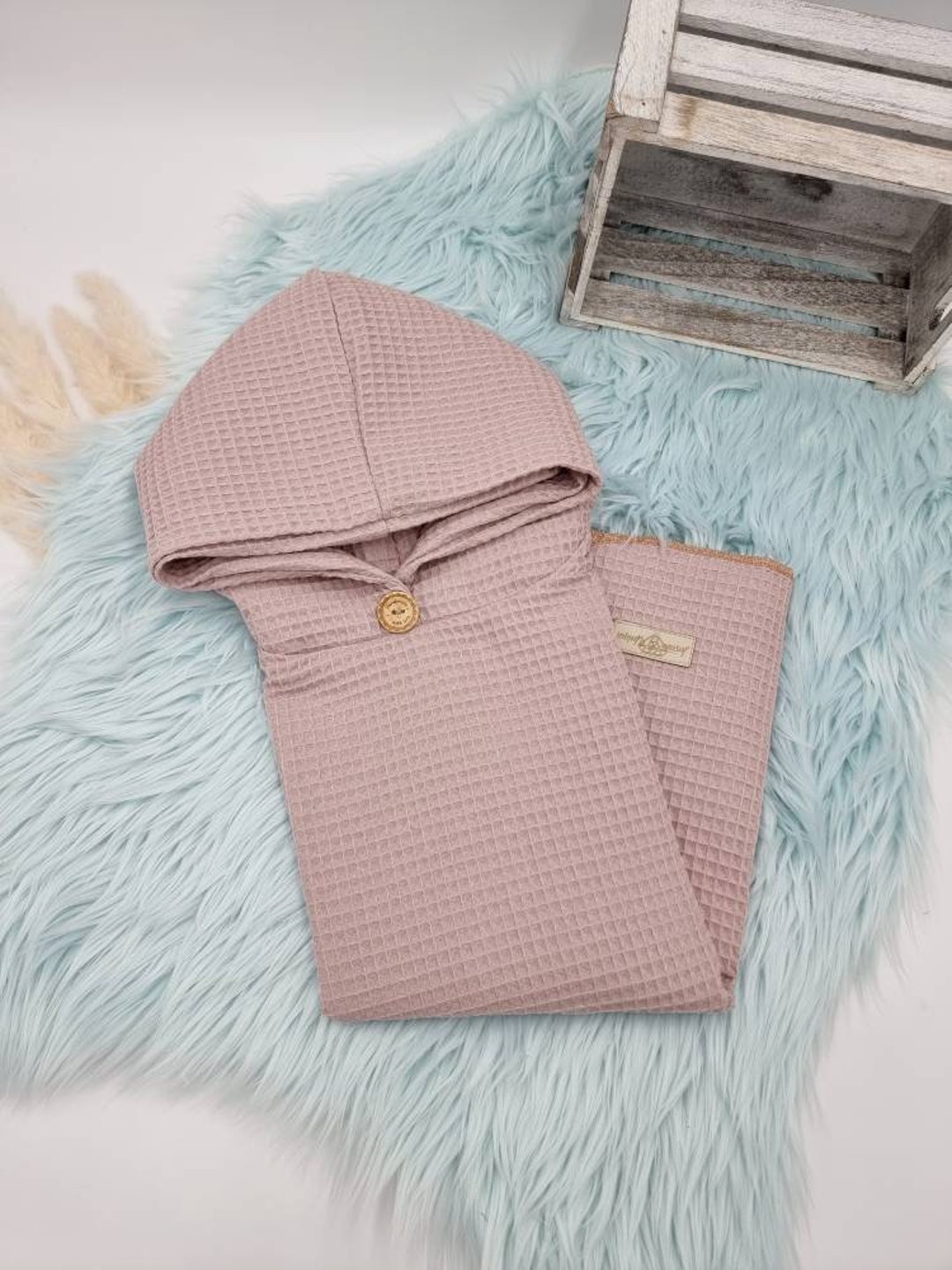 Bath Poncho Waffle Piqué / Poncho / Personalizable With Name ...