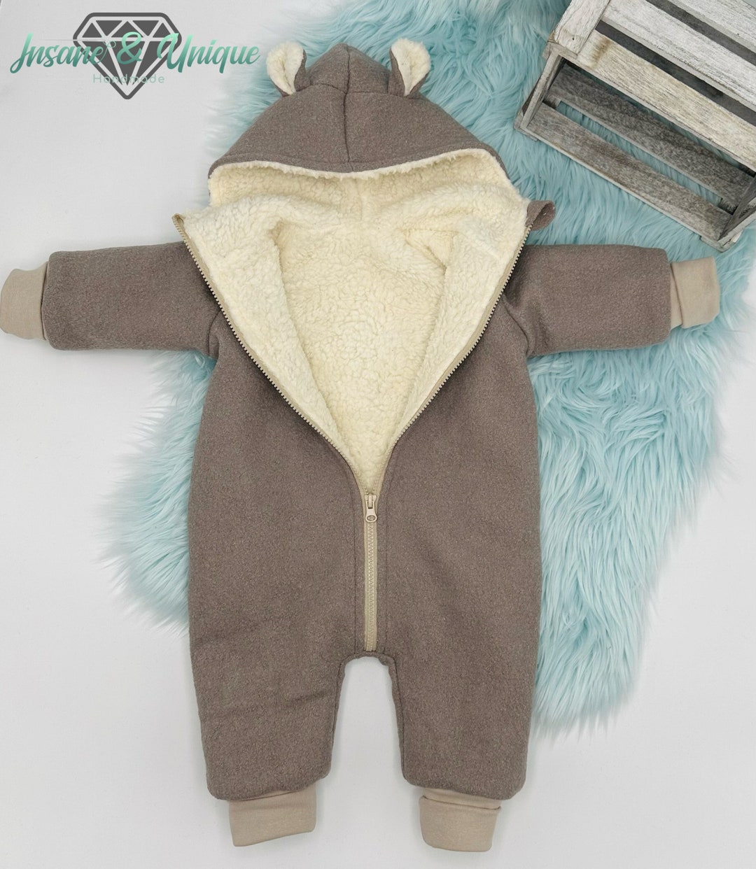 Walk Overalls With Teddy Lining Made From 100% Cotton | Handmade Baby ...