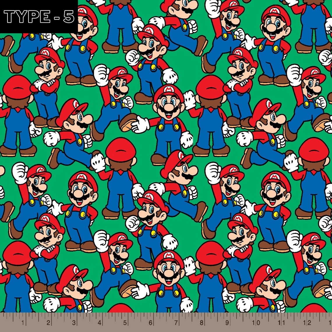 Super Mario Brothers Video Game polyester fabric By the Yard | Etsy