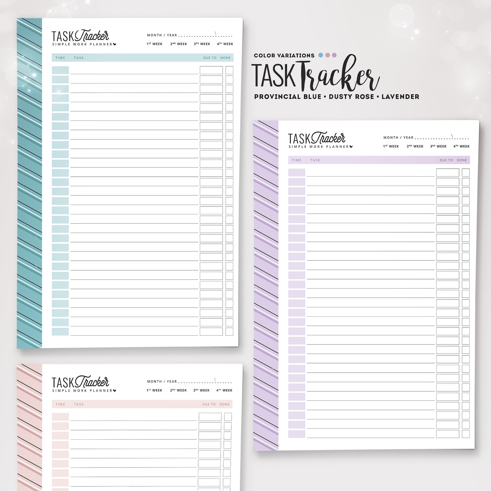 Work Planner Task Tracker A5 Planner Printable Classic HP | Etsy