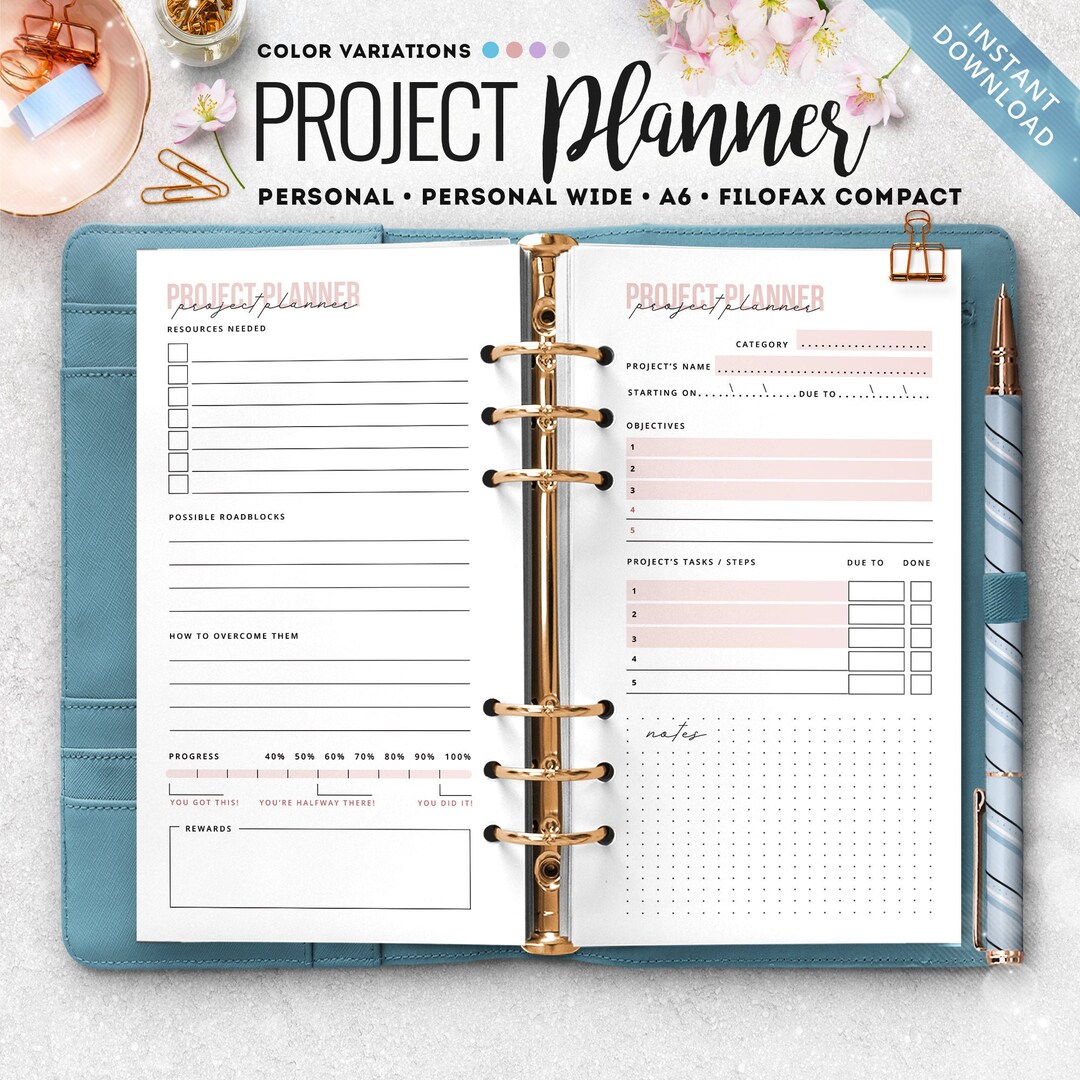 2021 Personal Size Project Planner A6 Project Planner - Etsy