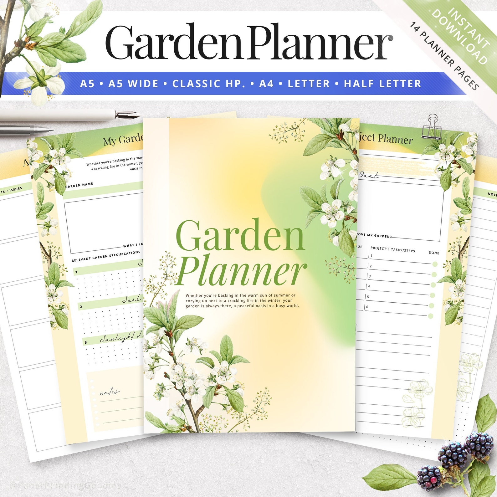 Gardening Planner, Garden Journal, Garden Organizer, Garden Logbook ...