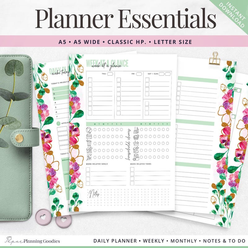 Botanical Planner - Etsy