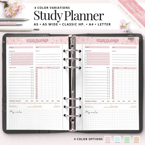 Printable Student Planner Academic Planner Study Organiser - Etsy