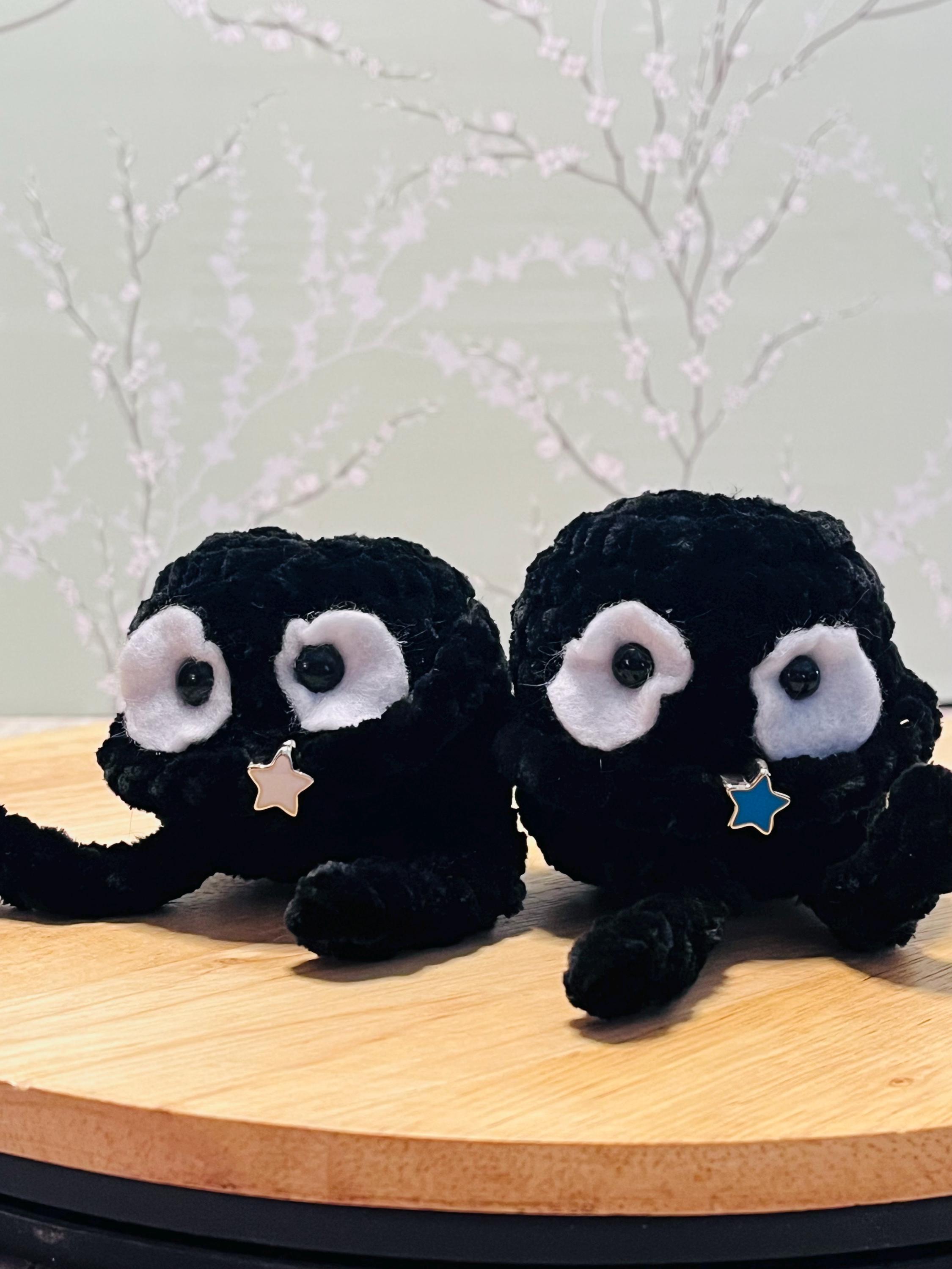 Crocheted Plush Soot Sprites – Whimsical Handmade Decor and Companions ...