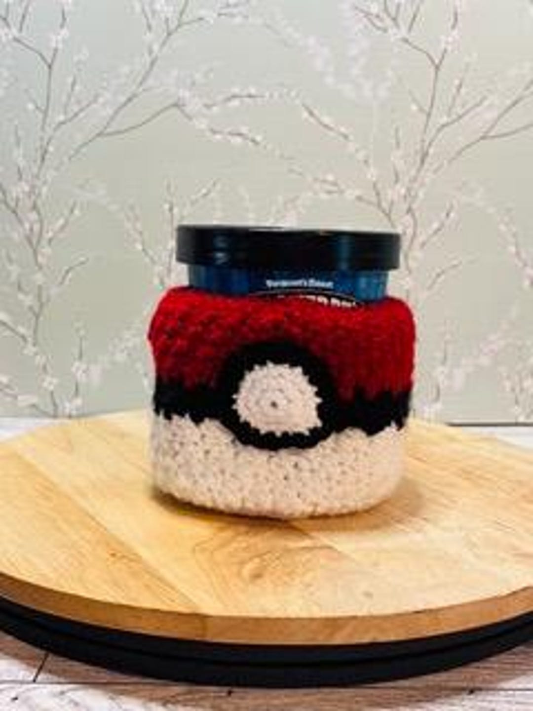Crochet Pokemon Pokeball Ice Cream Cozy. Pint Size. Finished Product - Etsy
