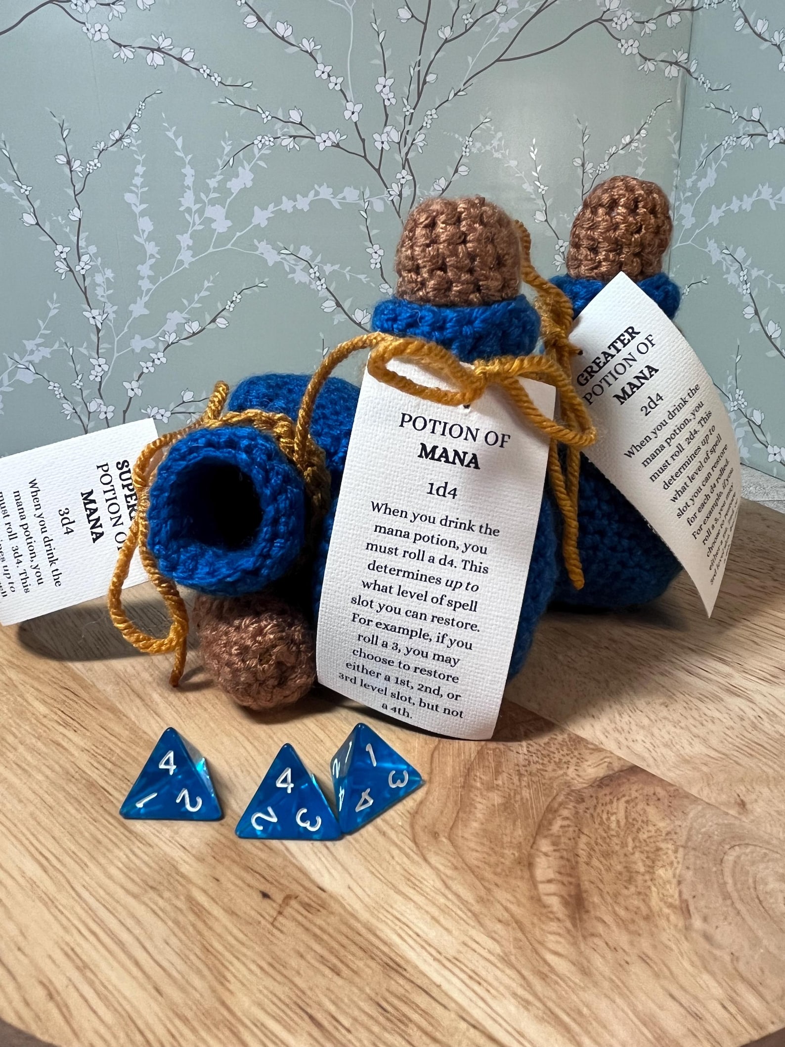 Dnd Mana Potions, Crochet Potion of Mana, Greater and Superior Potions ...
