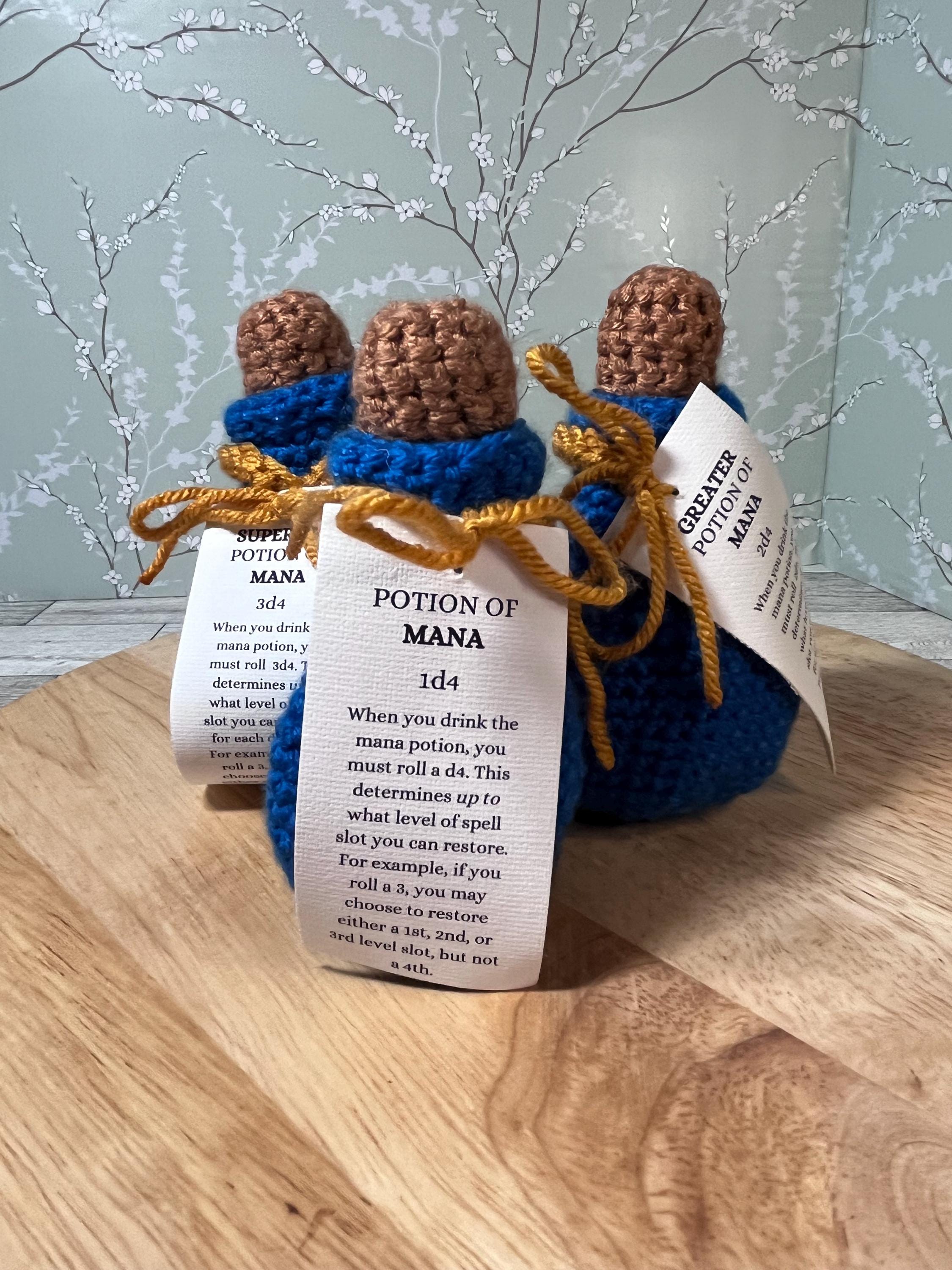 Dnd Mana Potions, Crochet Potion of Mana, Greater and Superior Potions ...