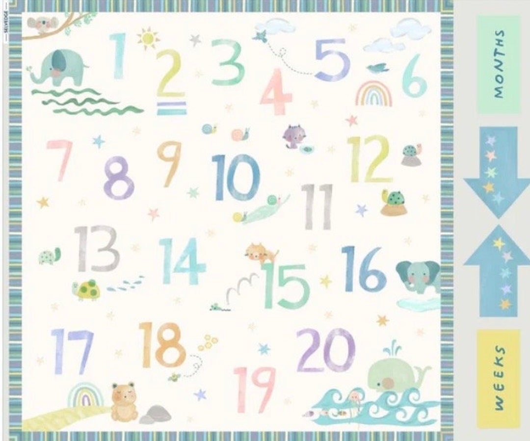 Count on Me Exploring Numbers Cot Nursery Panel. Numbers and Animals ...