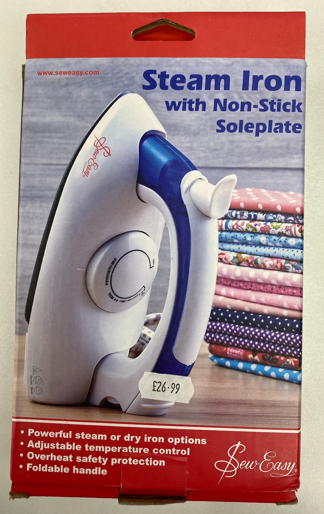 Sew Easy Steam Iron With Teflon Non Stick Sole Plate. Quilting, Sewing ...