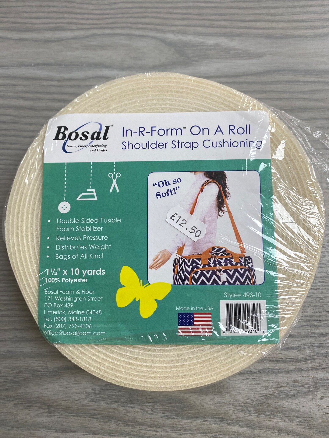 Bosal In-r-form Bag Strap Cushioning on a Roll. 100% Polyester Double ...