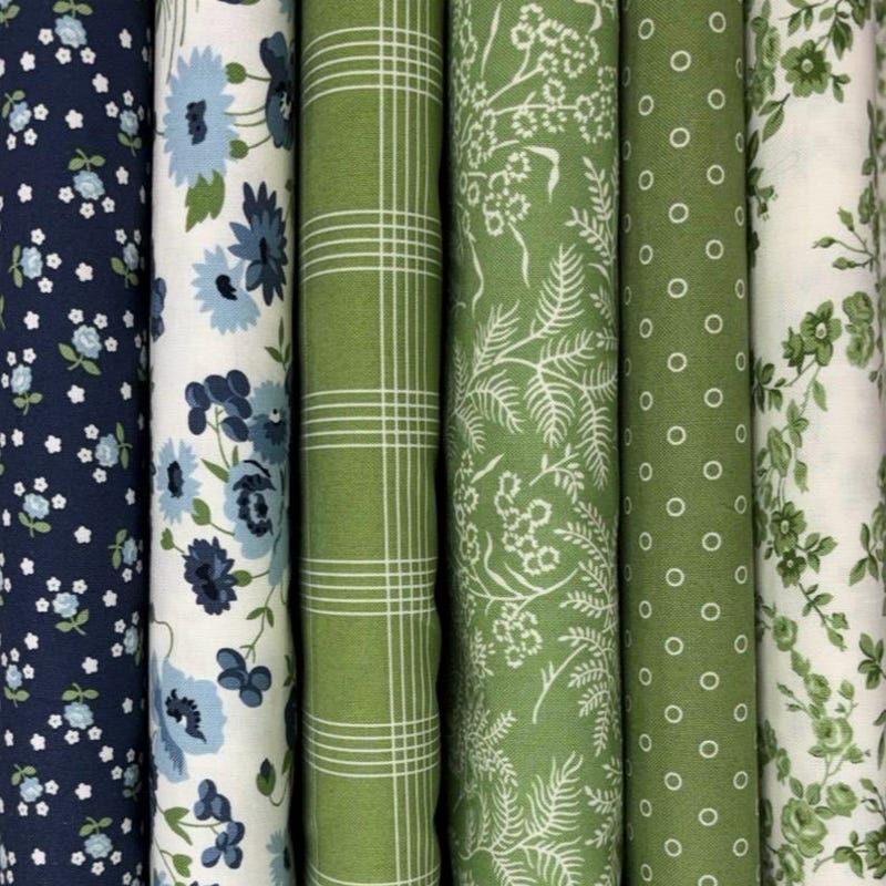 Navy/green Fabric - Etsy UK