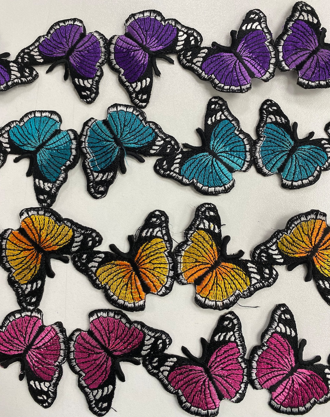 Butterfly Iron On/sew on Trim Patches. Embroidered Butterfly - Etsy UK