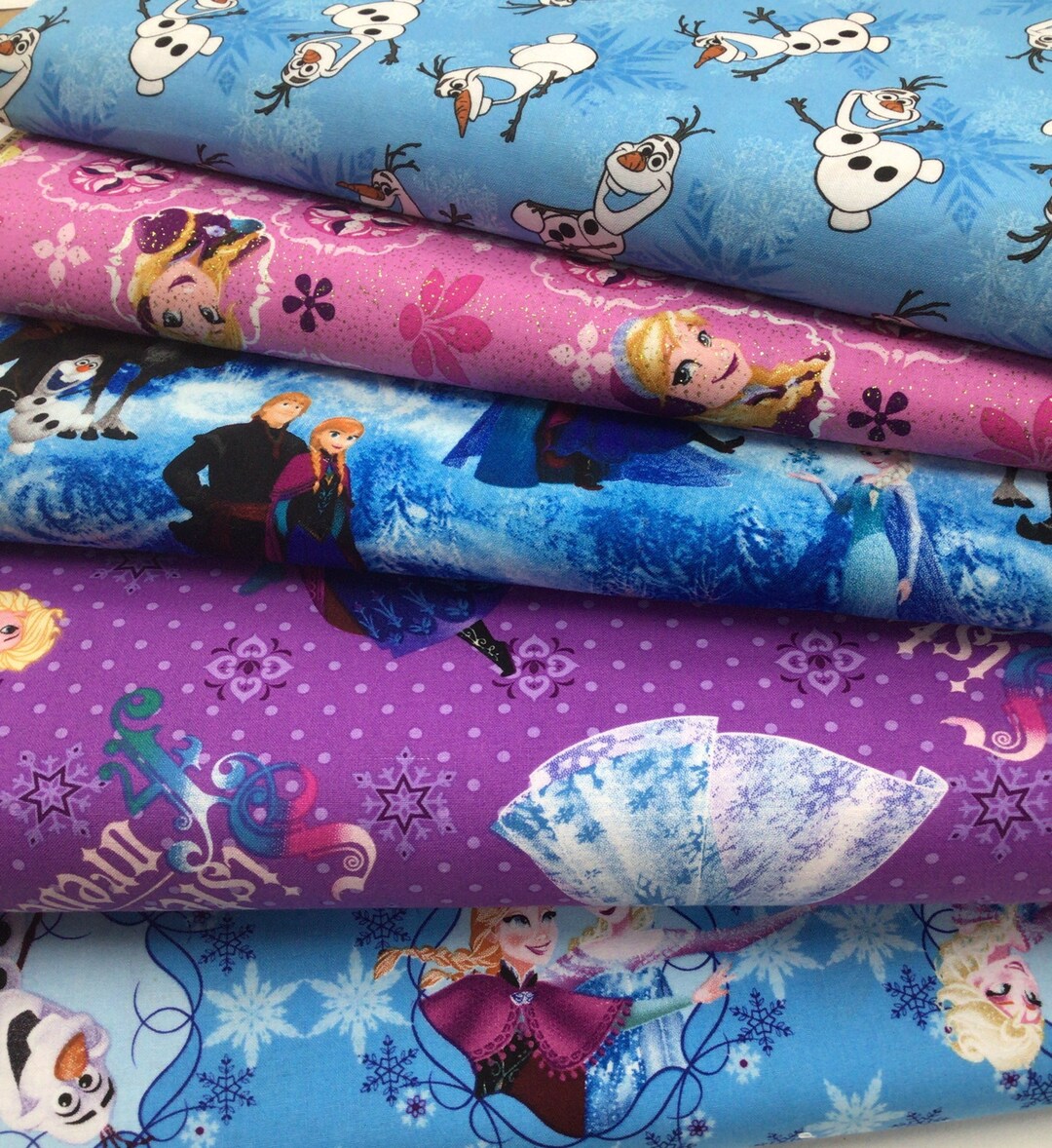 Disney Frozen Character Fabrics by Ebor Fabrics LTD. 100% Cotton, 112cm ...