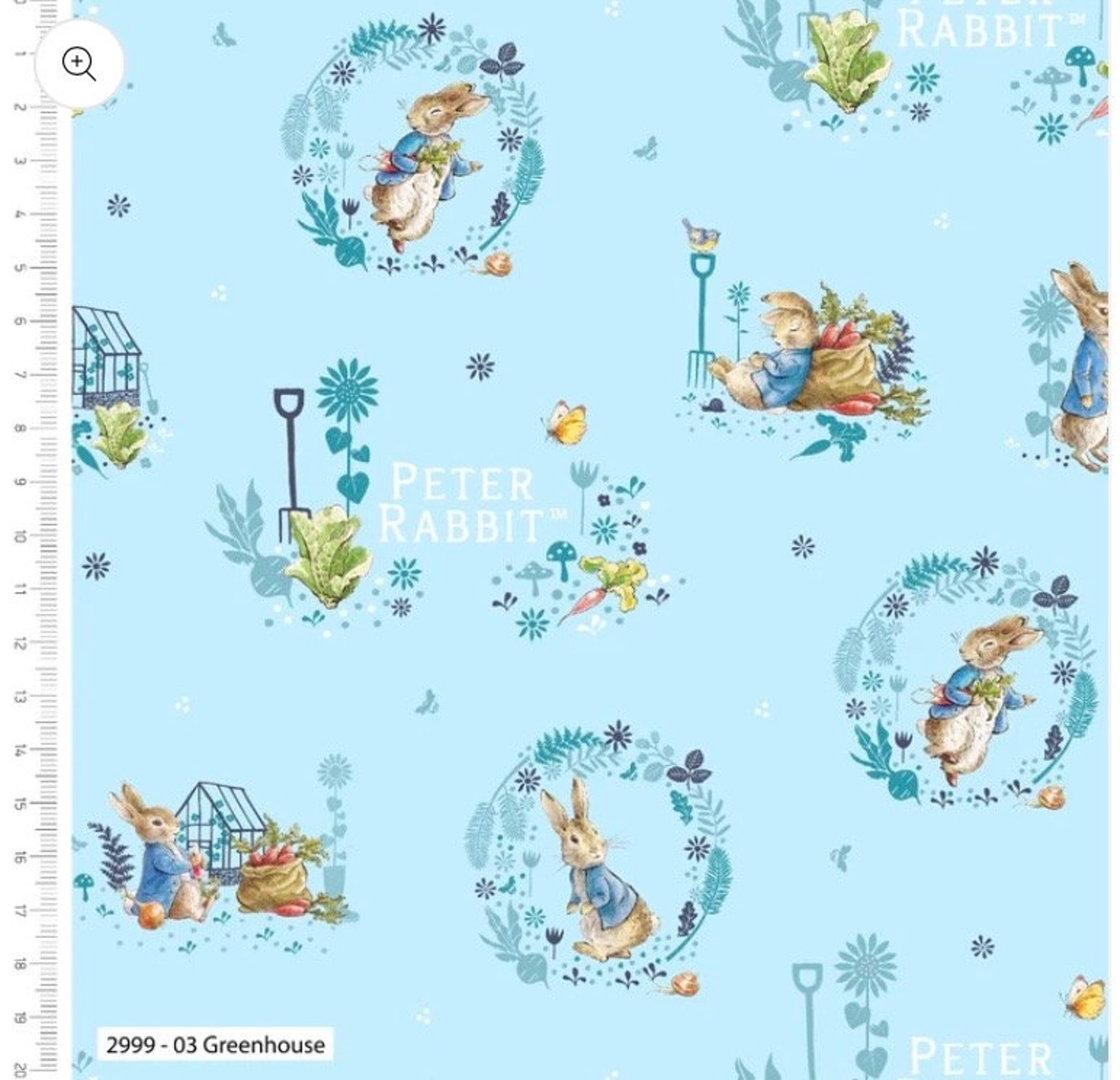 Peter Rabbit Fabric. Beatrix Potter. 100% Organic Cotton,quilting ...