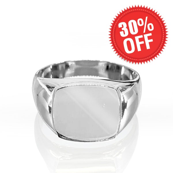 Square Signet Ring - Etsy