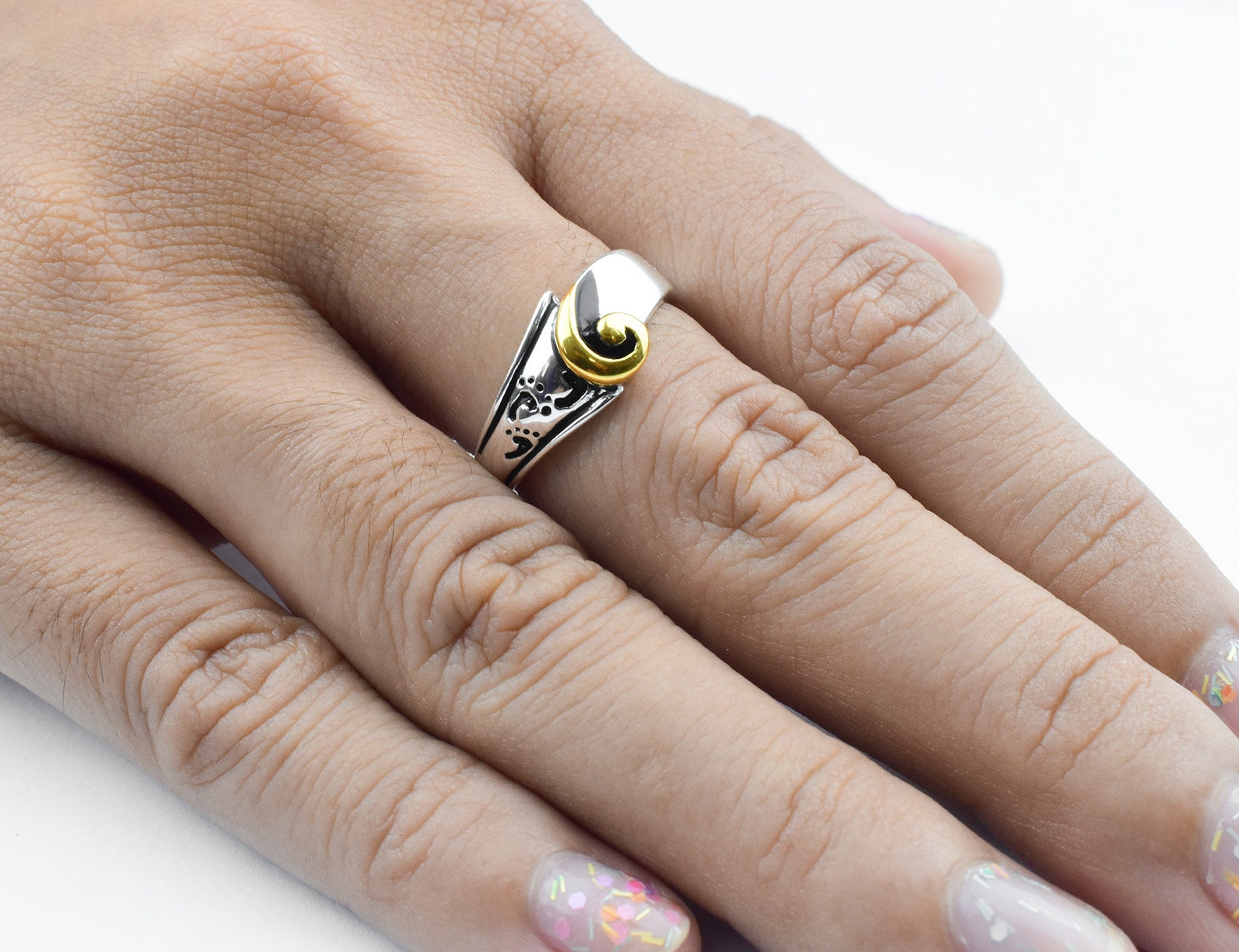 10K Gold Ring Hidden Message Ring Foot Print Ring Verses Ring - Etsy