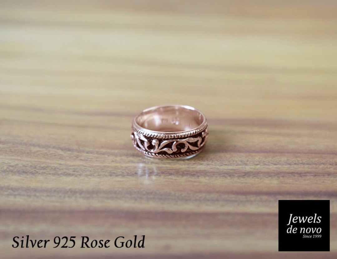 Celtic Band Ring Oxidized 18k Gold filled Thumb Ring, Vintage Oxidized ...