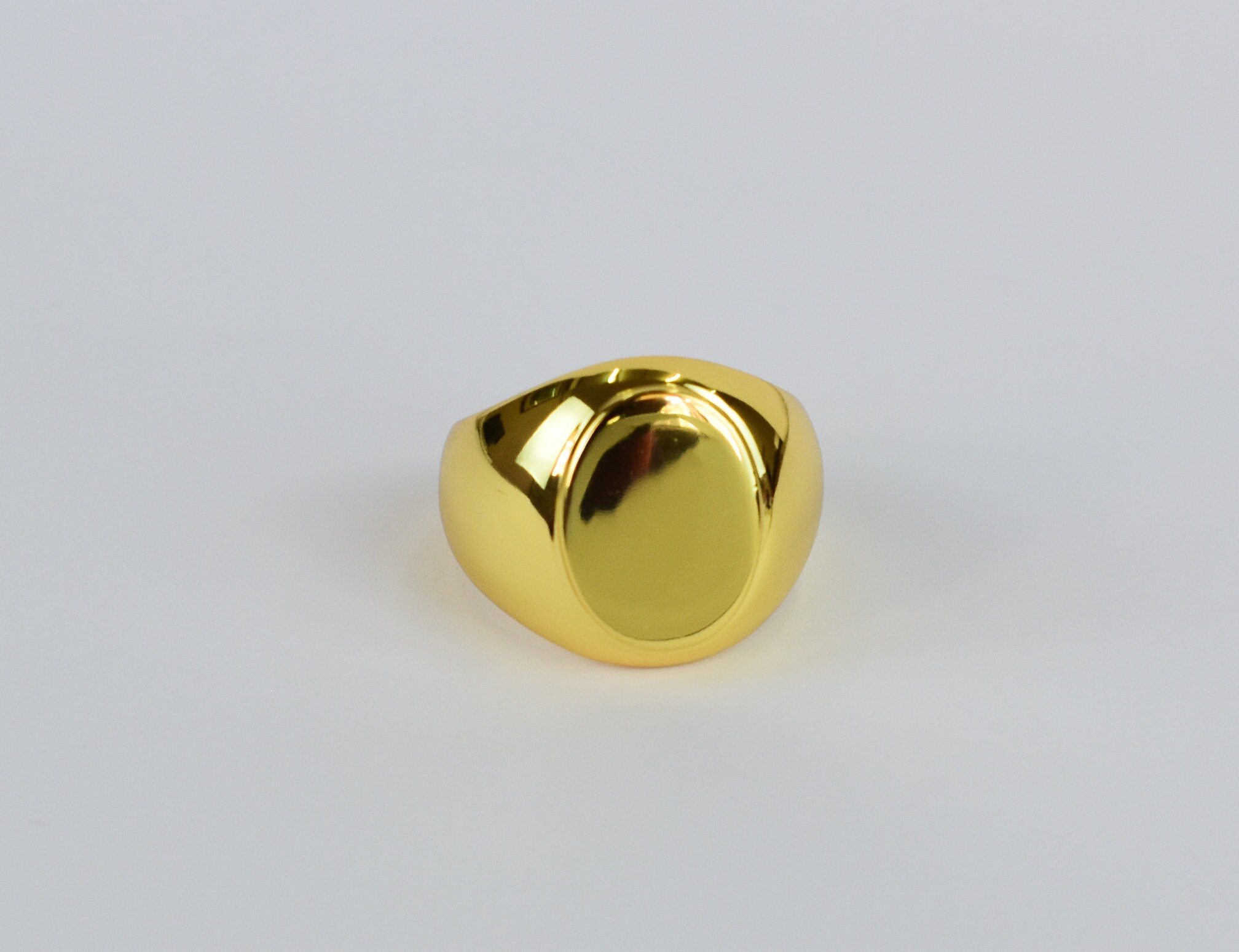 14k Gold Filled Signet Ring Men's Solid Heavy Gold Ring - Etsy