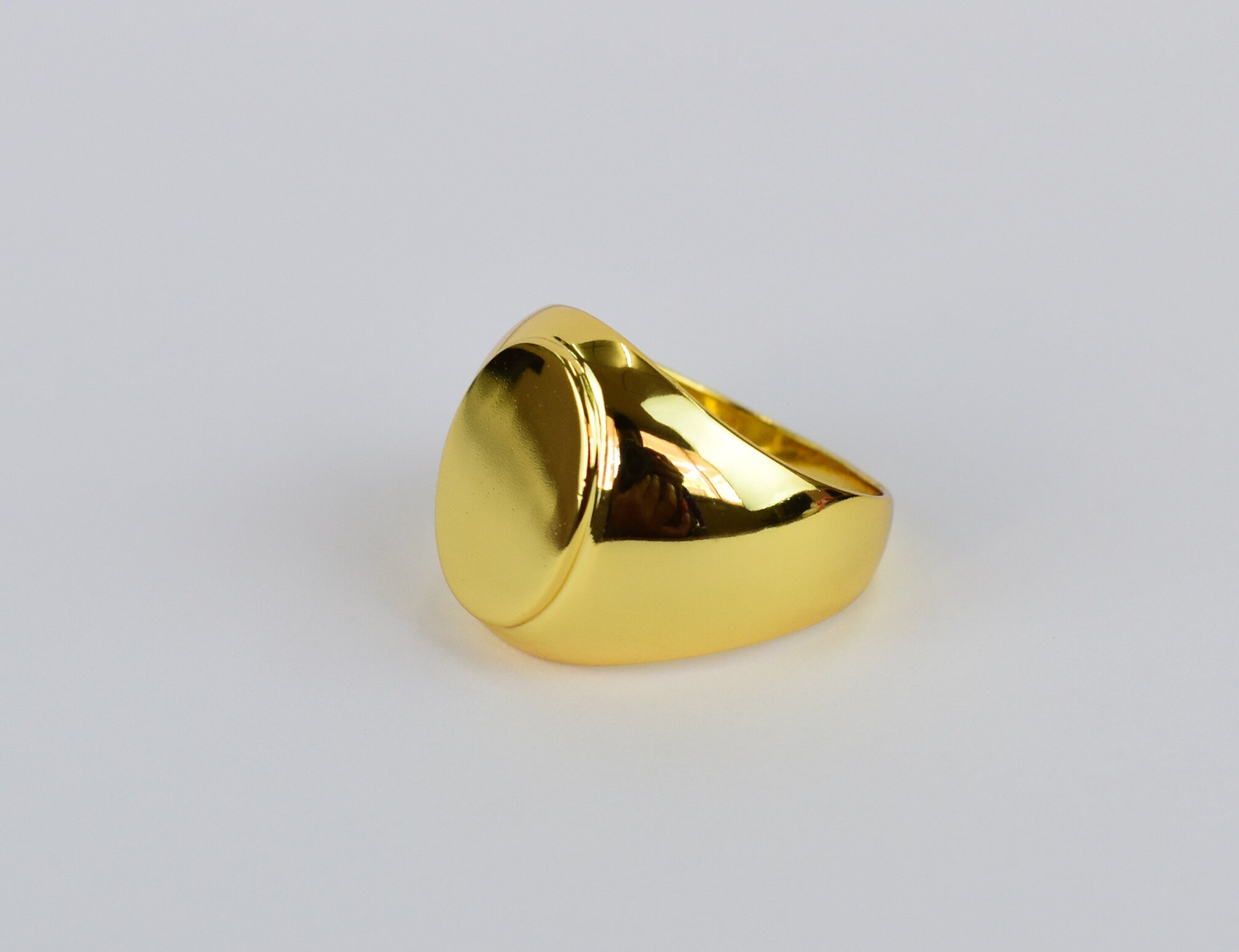14k Gold Filled Signet Ring Men's Solid Heavy Gold Ring - Etsy