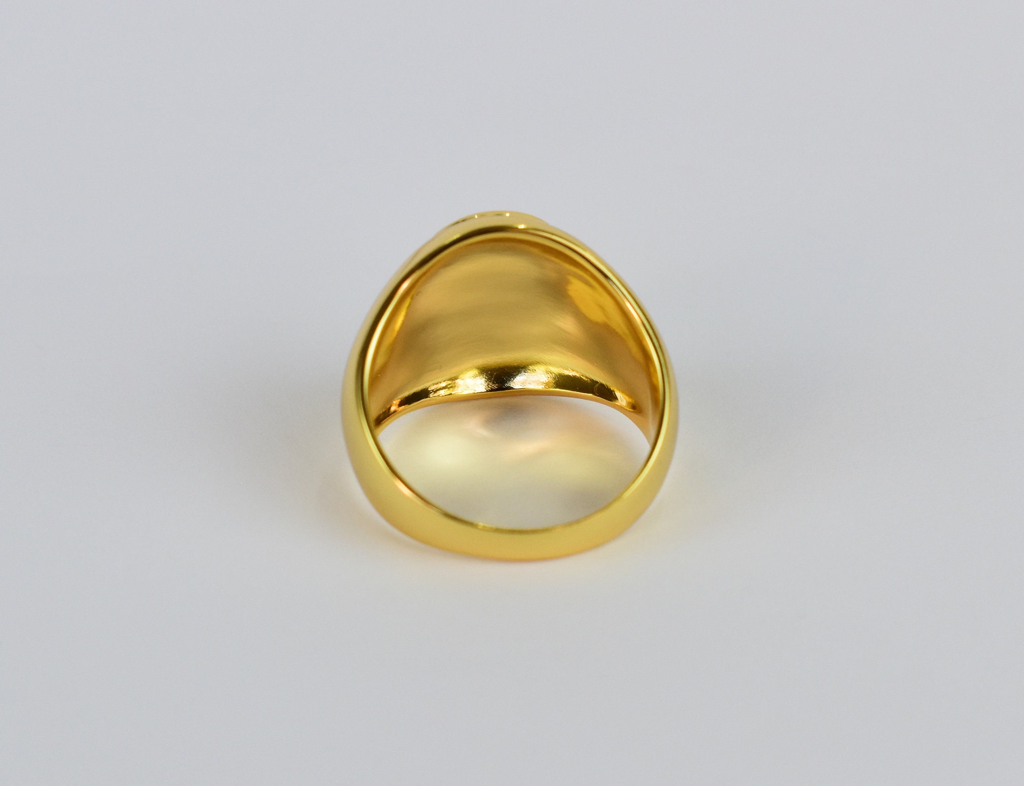 14k Gold Filled Signet Ring Men's Solid Heavy Gold Ring - Etsy
