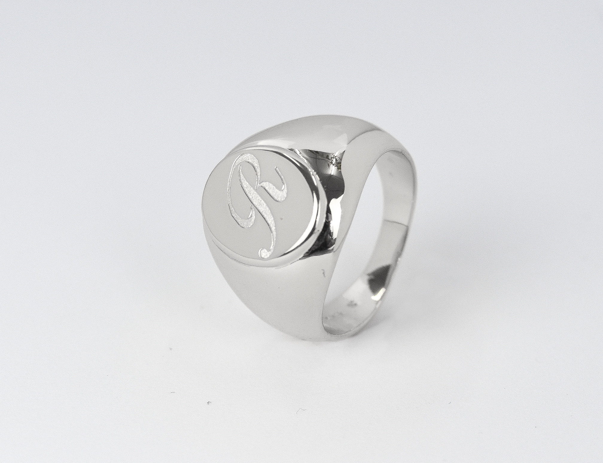 Signet Initial Ring Wide Signet Ring Men Ring Statement | Etsy