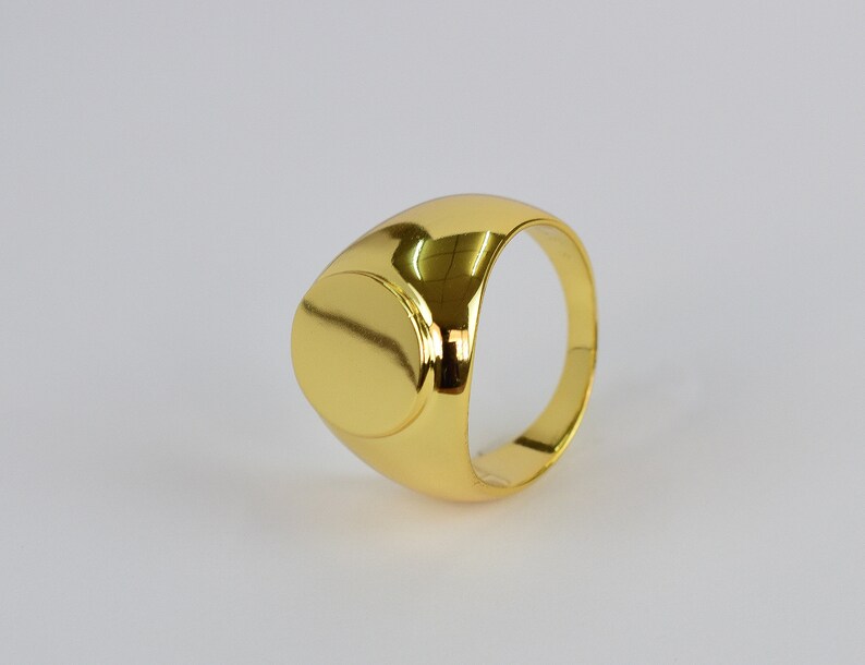 14k Gold Filled Signet Ring Men's Solid Heavy Gold Ring | Etsy