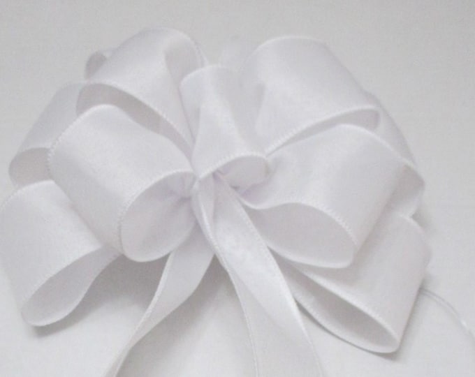 Wreath Bow White Burlap Wreath Bow 14 Inch Bow Spring / - Etsy
