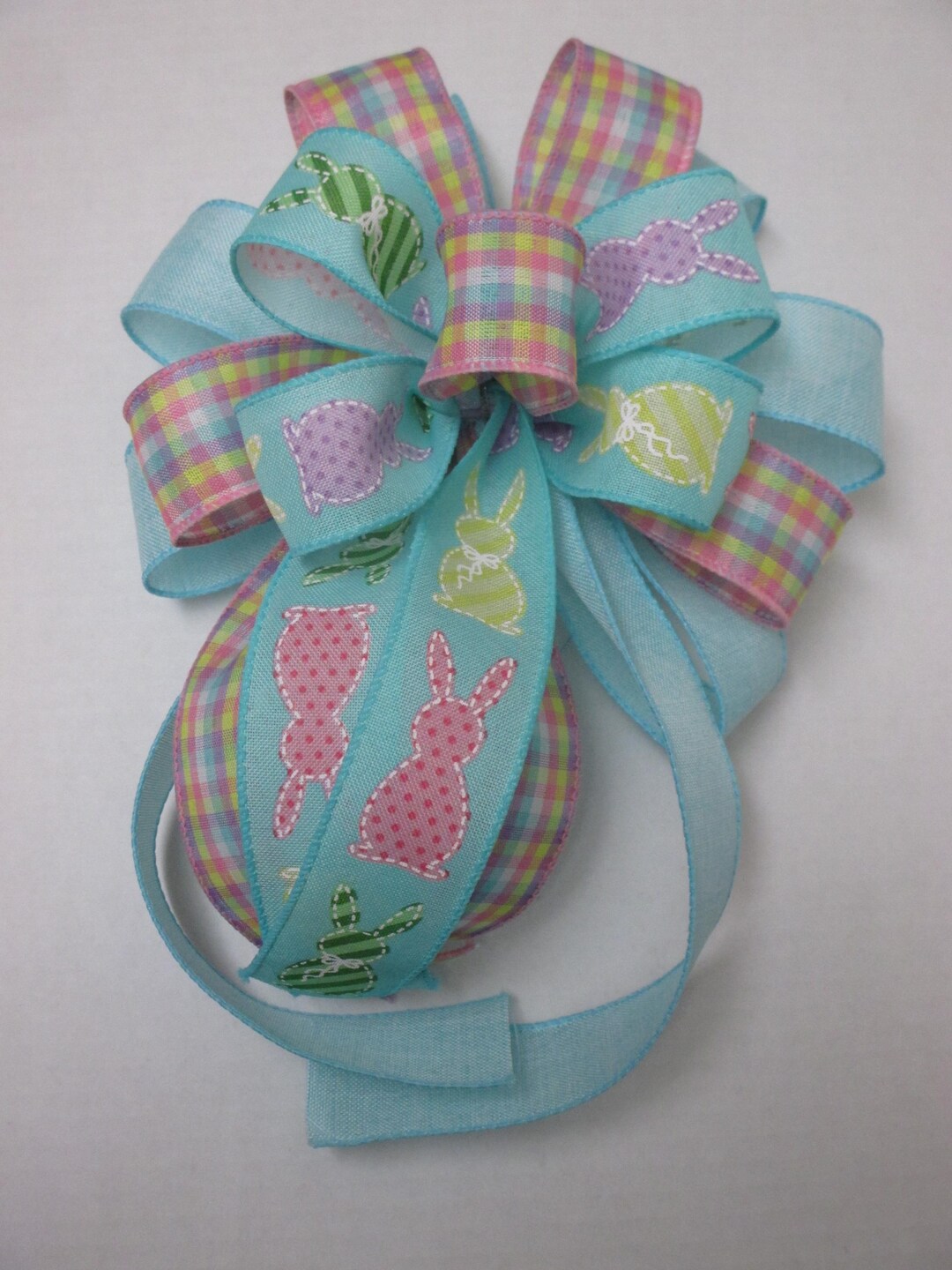 8" Petite Easter Bunny Bows - Pink or Purple or Blue Bow - Etsy
