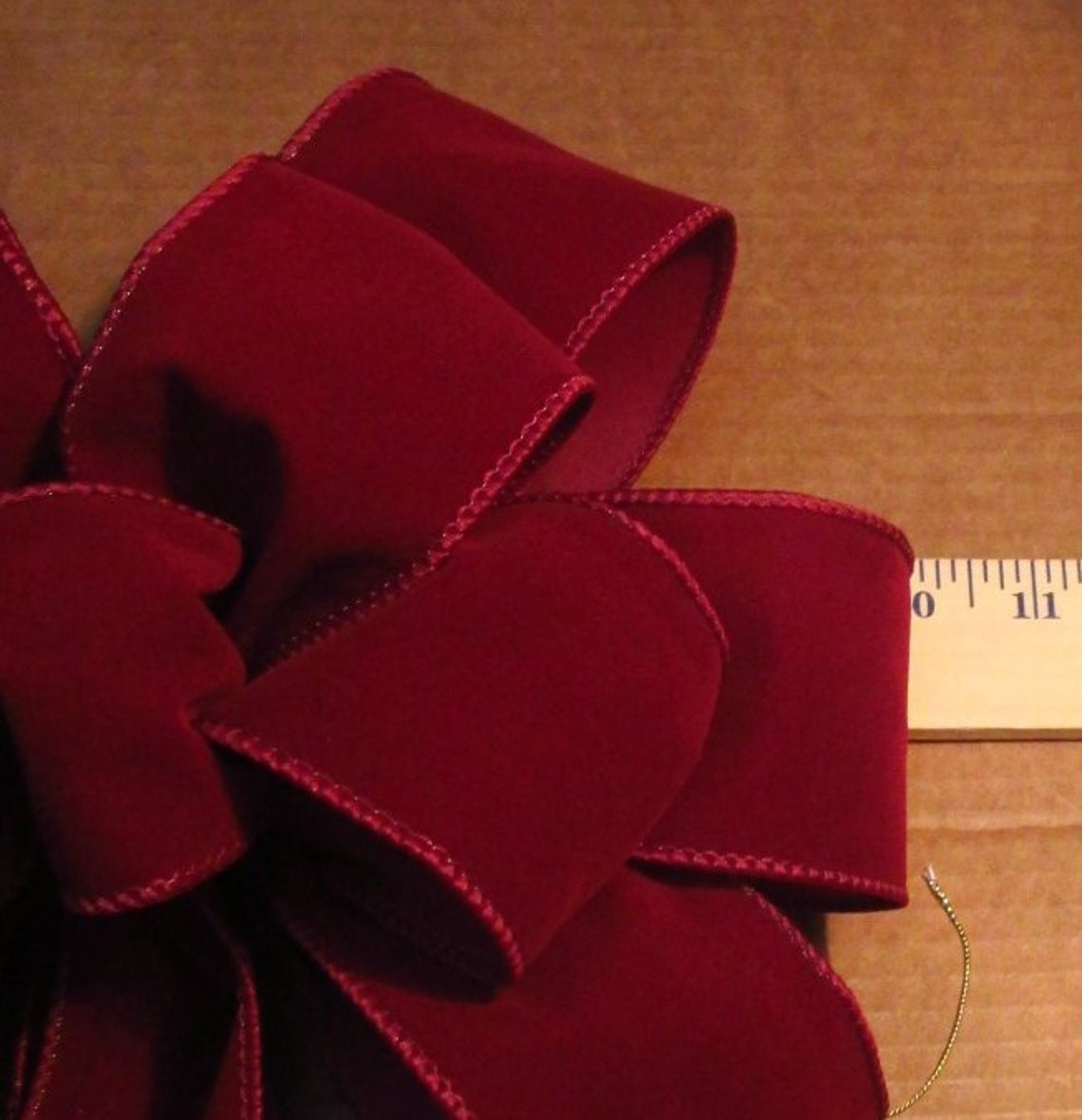 Burgundy Velvet Christmas Bow 9 to 10 - Etsy