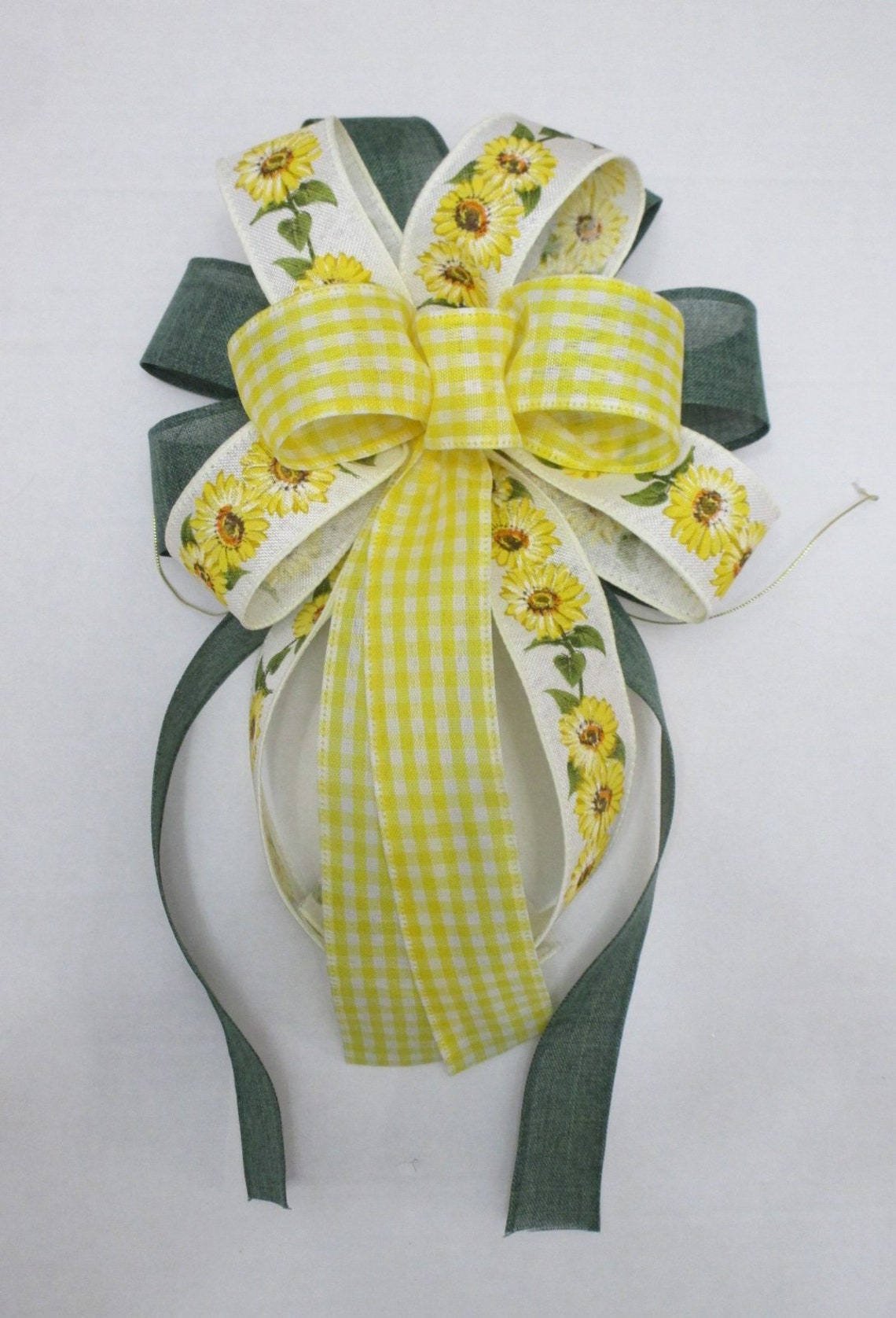 8 Sunflower Bow 8 Petite Sunflower Wreath Bow - Etsy