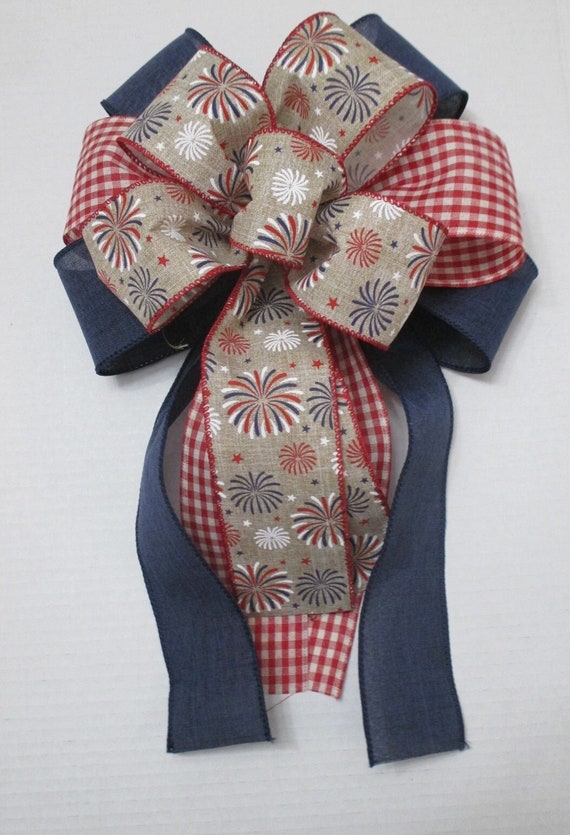 My Favorite Fireworks Bow 10 Patriotic Bow - Etsy
