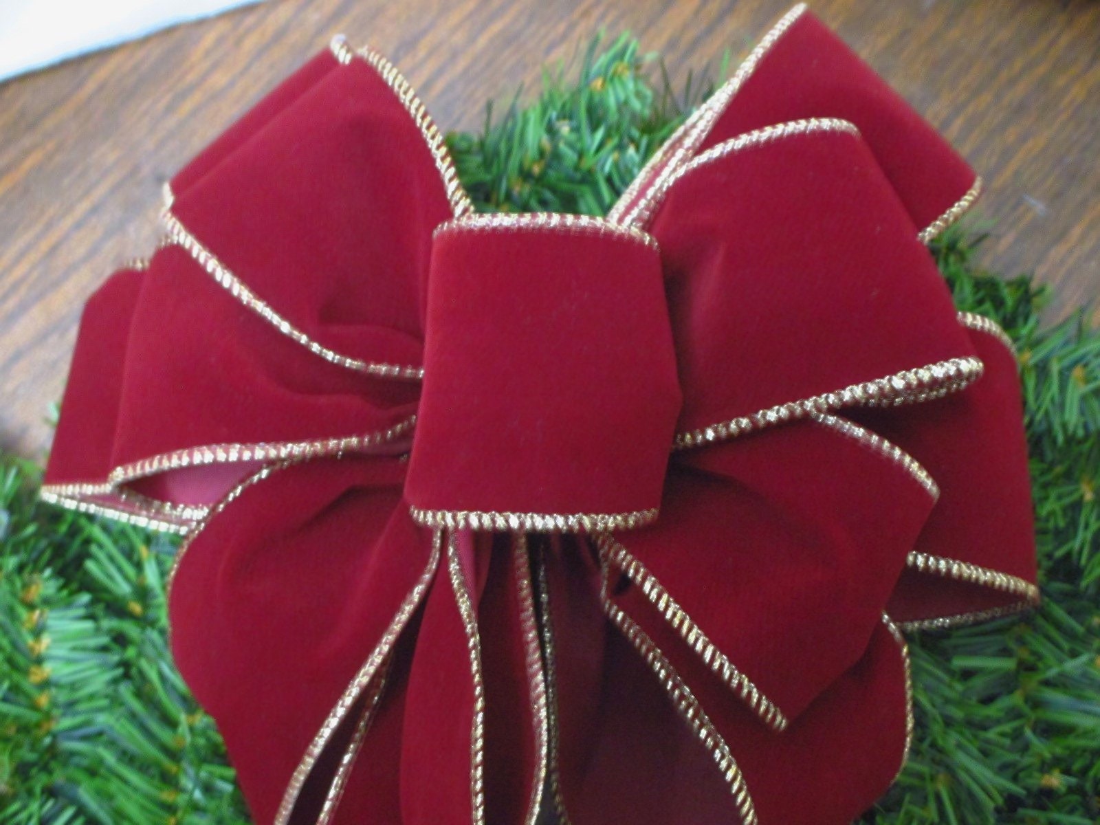 Burgundy Velvet Bows 9 to 10 Indoor/outdoor - Etsy