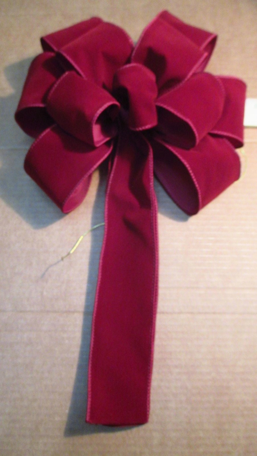 Burgundy Velvet Christmas Bow 9 to 10 - Etsy
