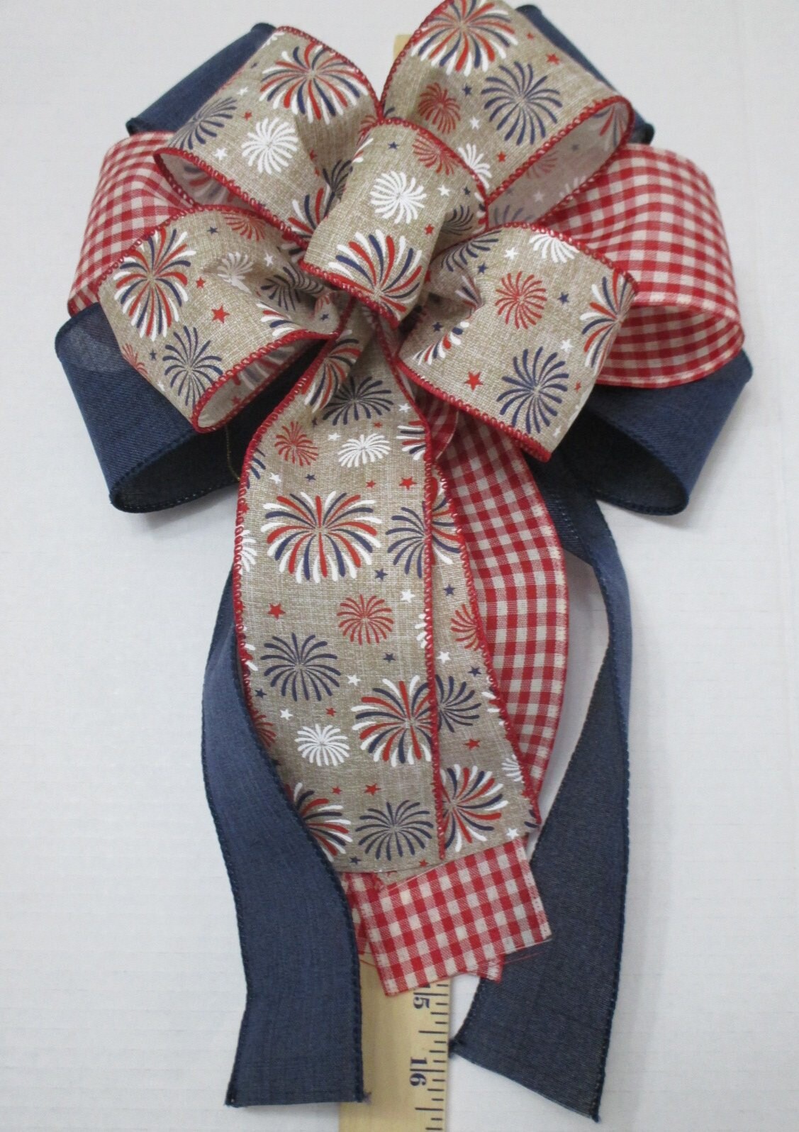 My Favorite Fireworks Bow 10 Patriotic Bow - Etsy