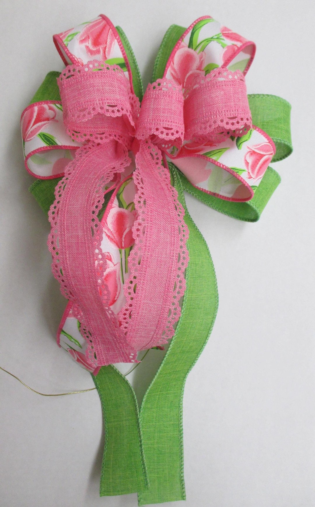 Pink Spring Tulips 8 Petite Wreath Bows - Etsy
