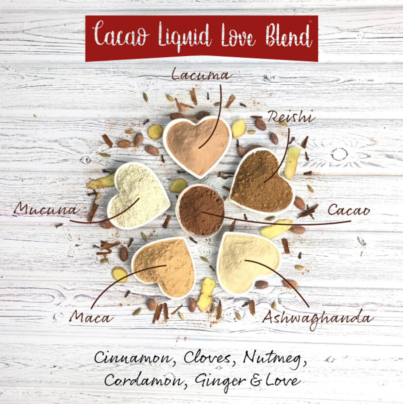 Cacao Liquid Love Blend Superfood Powder - Etsy