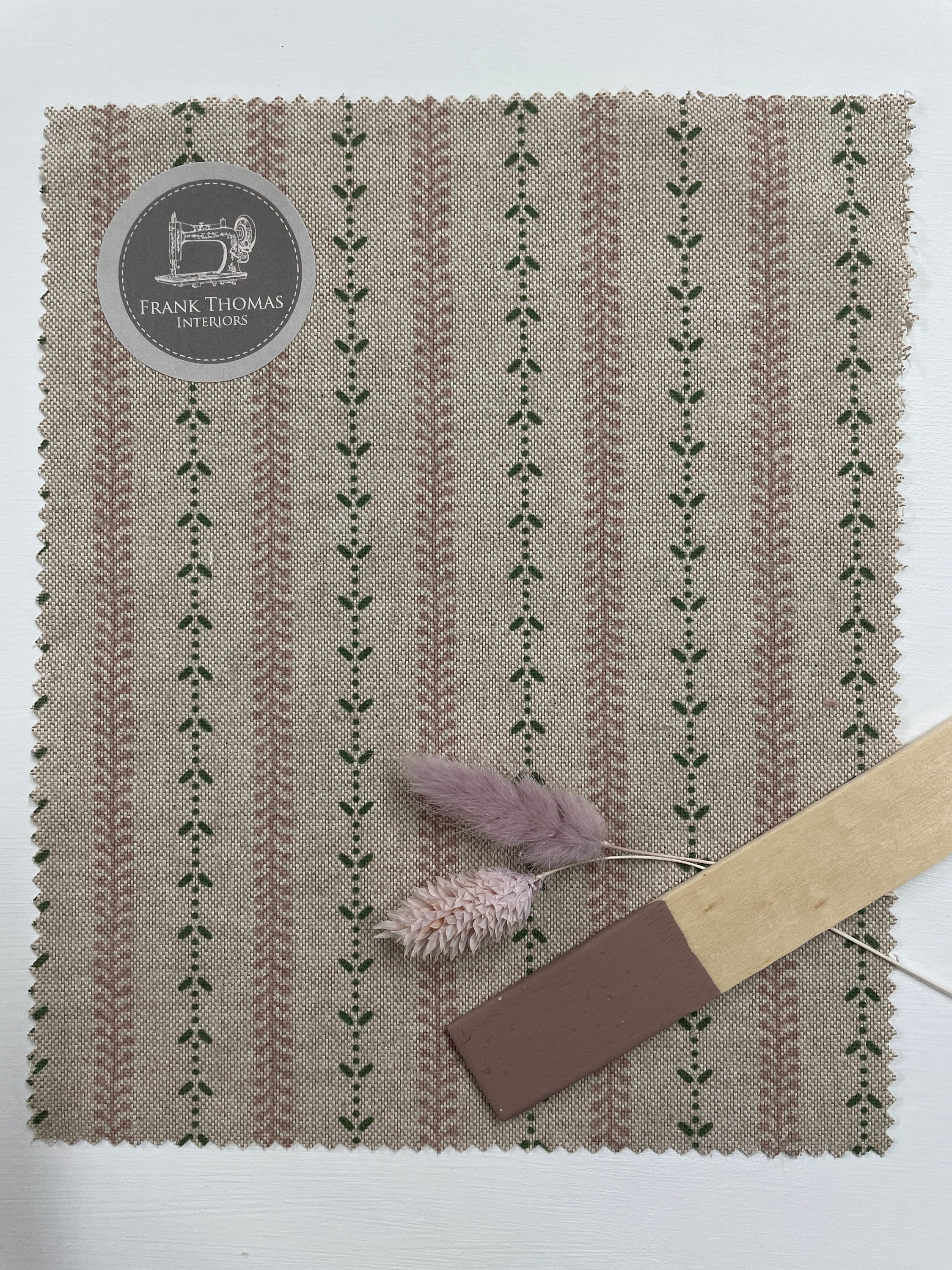 Grimaldi Regency Stripe Linen Curtain Blind Upholstery Fabric - 4 ...