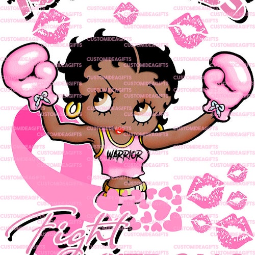 Betty Boop Tough Girls Awareness Digital PNG File Breast - Etsy