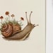 Garden Snail Art Print, Wildlife Illustration, Nature Poster - Etsy